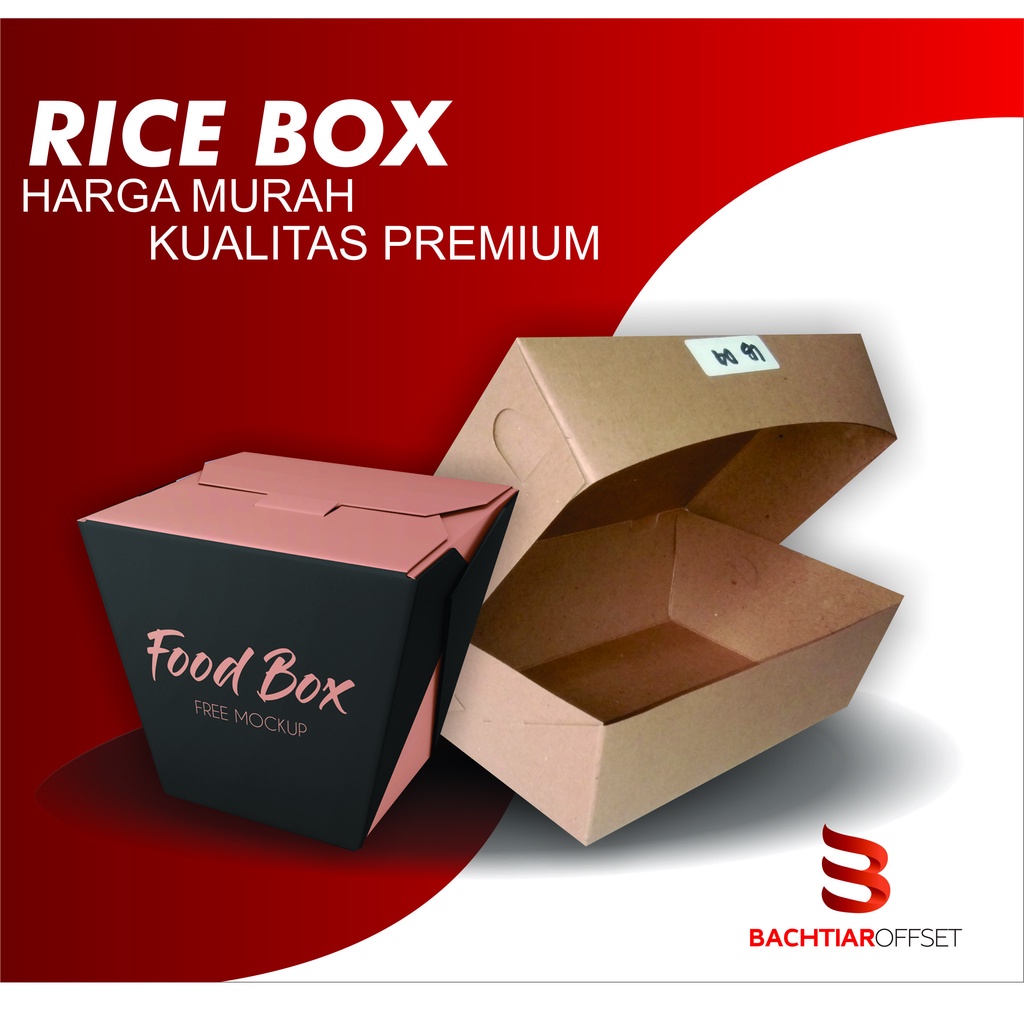 Jual Rice box/Food pail/Paper Craft FoodGrade | Shopee Indonesia