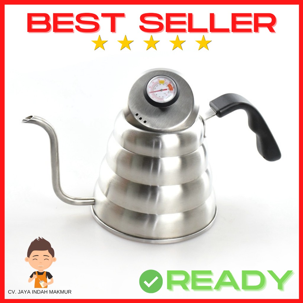 Jual Kettle Buono Termometer Gooseneck Teko Leher Angsa Pour Over V60 ...