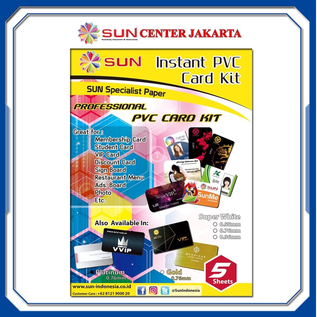 Jual SUN PVC ID Card Silver 0.76 (Isi 5 Lembar = 50 Card) | Shopee ...