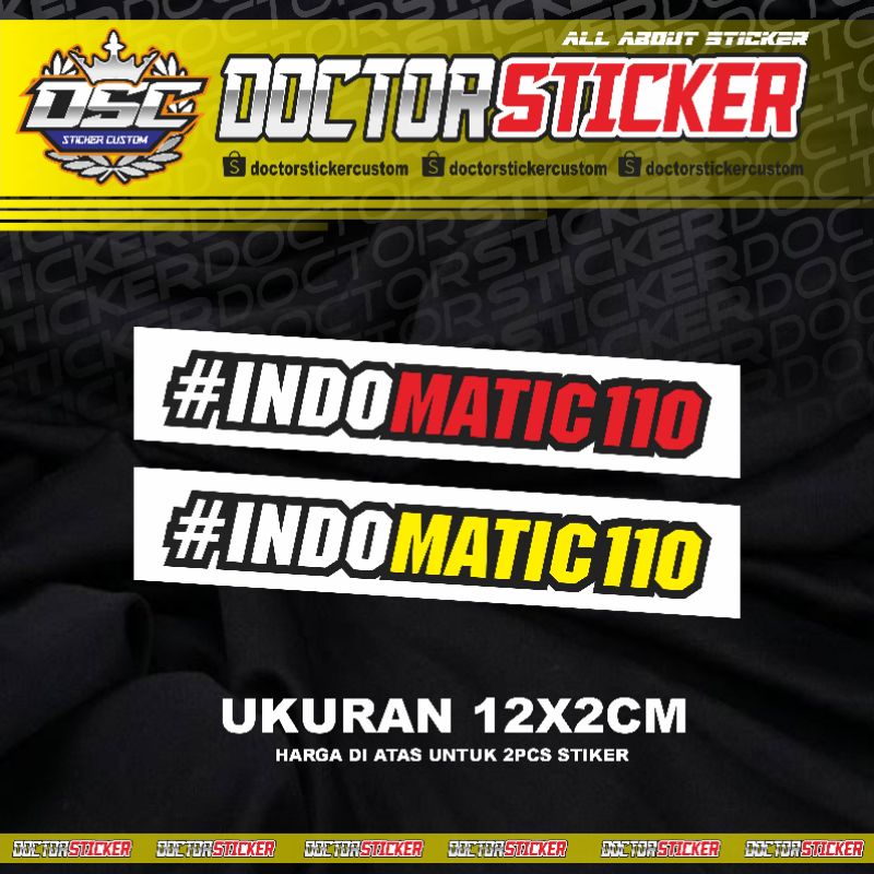 Jual Sticker cutting INDOMATIC 110 beat,Vario,Genio | Shopee Indonesia