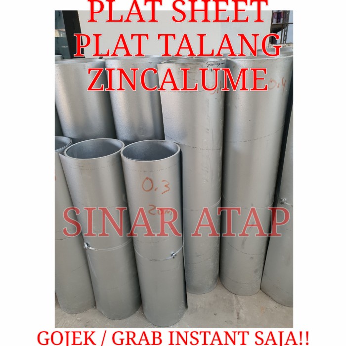 Jual SENG TALANG / PLAT TALANG ZINCALUME 0.3 MM LEBAR 600 1 ROL 5 METER ...