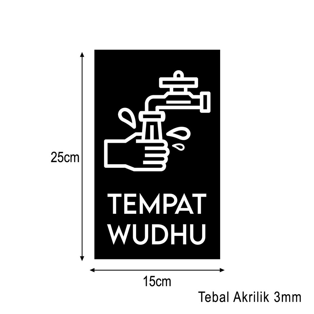 Jual Tempat Wudhu Sign Board Akrilik Printing | Shopee Indonesia