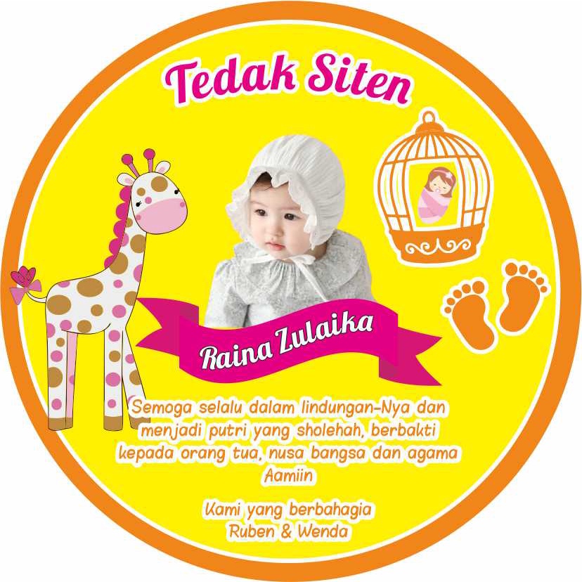 Jual Stiker Tedak Siten Dundunan Ukuran 7 cm Gratis Desain Murah ...