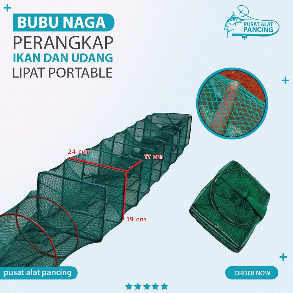 Jual Bubu Naga Jaring Perangkap Ikan Udang Kepiting Lobster 7/9/11/13 ...
