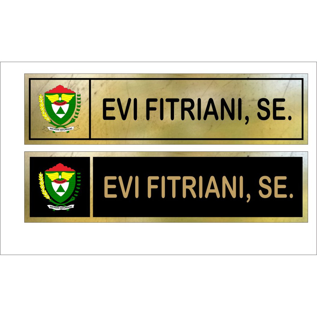 Jual nama dada name tag papan nama cembung kuningan mika nametag ...