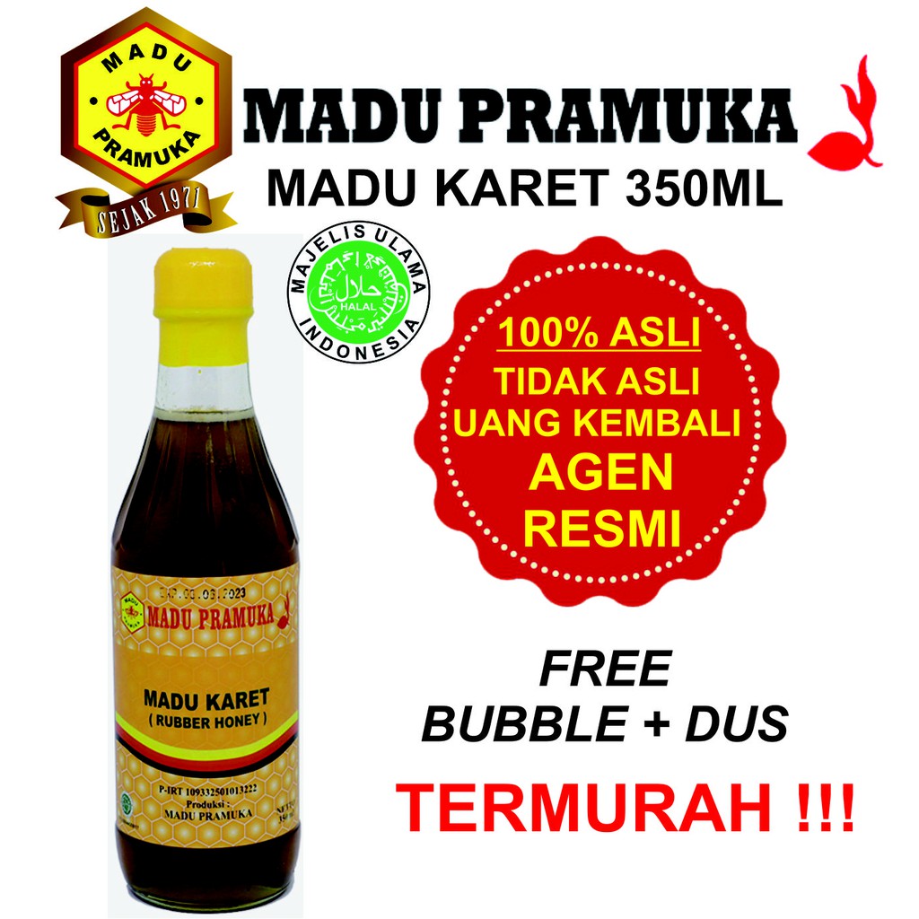 Jual Madu Pramuka Asli Madu Karet 350ml | Shopee Indonesia