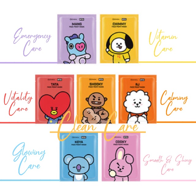 Jual BT21 Face Point Mask | Shopee Indonesia