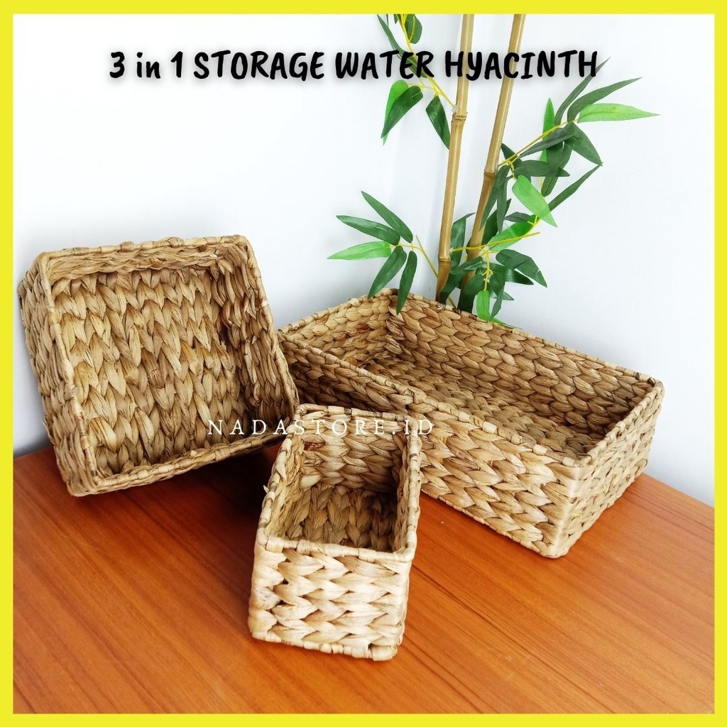 Jual BOX PENYIMPANAN SERBAGUNA KERANGKA BESI ANYAMAN ENCENG GONDOK ...