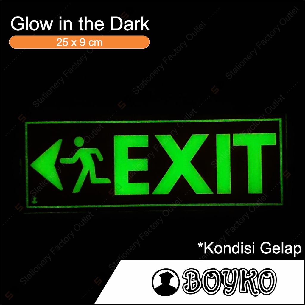 Jual Akrilik Exit - Glow in The Dark - Acrylic Fosfor Sign Standard ...