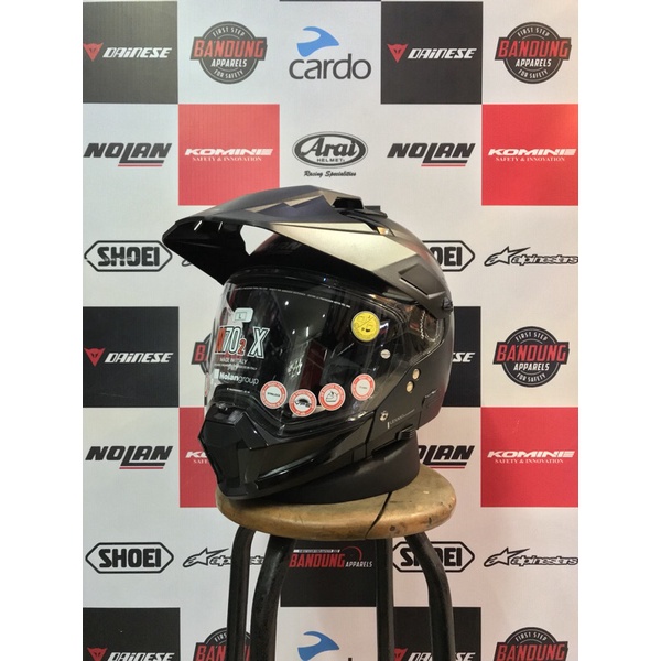 Jual Helm motor Full face Half Face Nolan N702X Italy Helmet Black ...