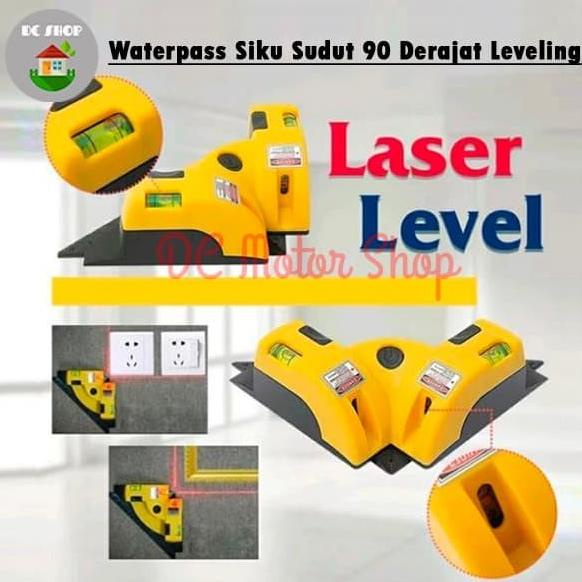 Jual Waterpass/Water Pass Laser Siku Sudut Leveling 90 Derajat Laser ...