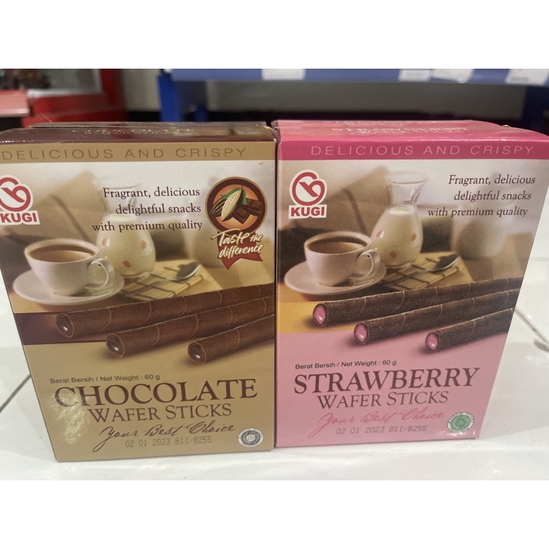 Jual Wafer stick kugi 4 rasa coklat, capucinno, vanila dan strawberry ...