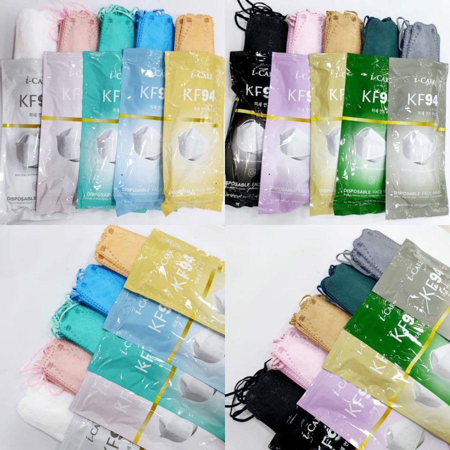 Jual MASKER KF94 EMBOSS I-CARE 4D REAL 4PLY PREMIUM QUALITY ISI 10 PCS ...