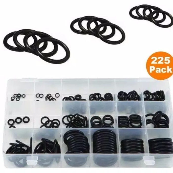 Jual KARET RUBBER SEAL O RING SET 225 PC DAN KOTAK IMPORT BERKUALITAS ...