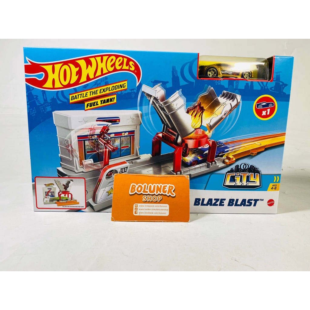 Jual Hot wheels Blaze Blast Race Track Set Original Mattel Hotwheels ...