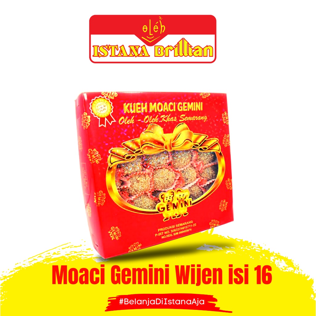 Jual Isi 16 &10 kue Moaci/Moci/Mochi Wijen Gemini Oleh2 khas Asli ...