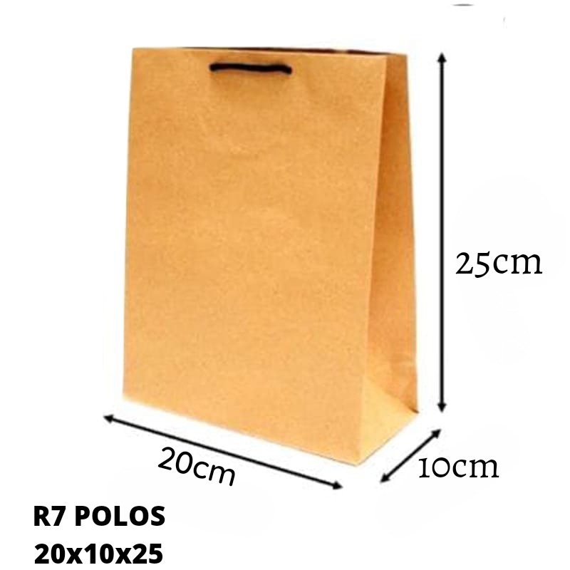 Jual Paper Bag Coklat Polos Craft Uk 20X10X25CM R7 [ECERAN] GOODIE BAG ...