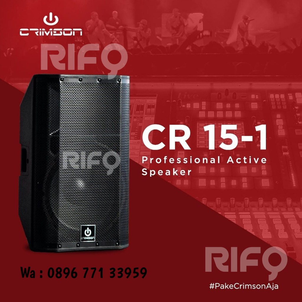 Jual Speaker Monitor Aktif 15 Inch 400 watt CRIMSON CR 15-1 CR15 Bi AMP CLASS D Original ...