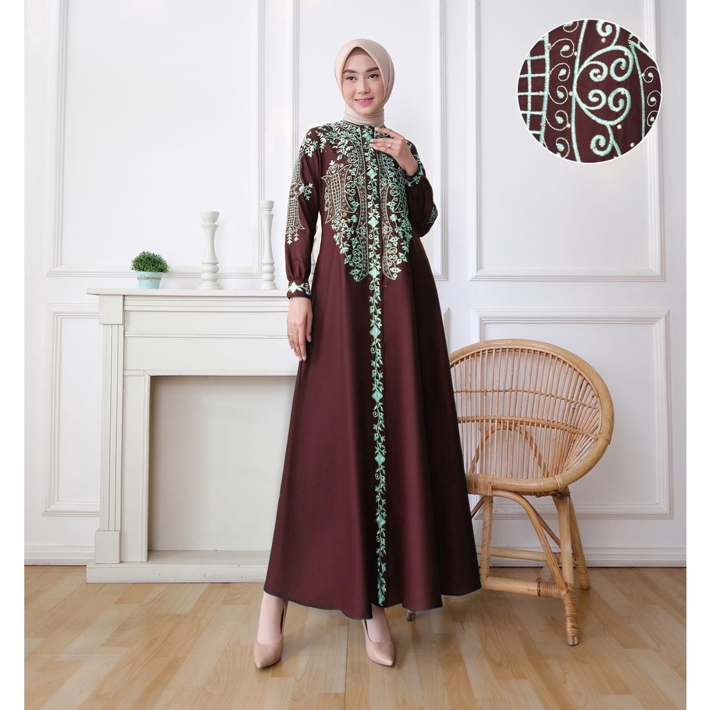 Jual WILI MUSLIM / GAMIS KATUN MADINA TOYOBO CUT RAIFA GAMIS PREMIUM ...