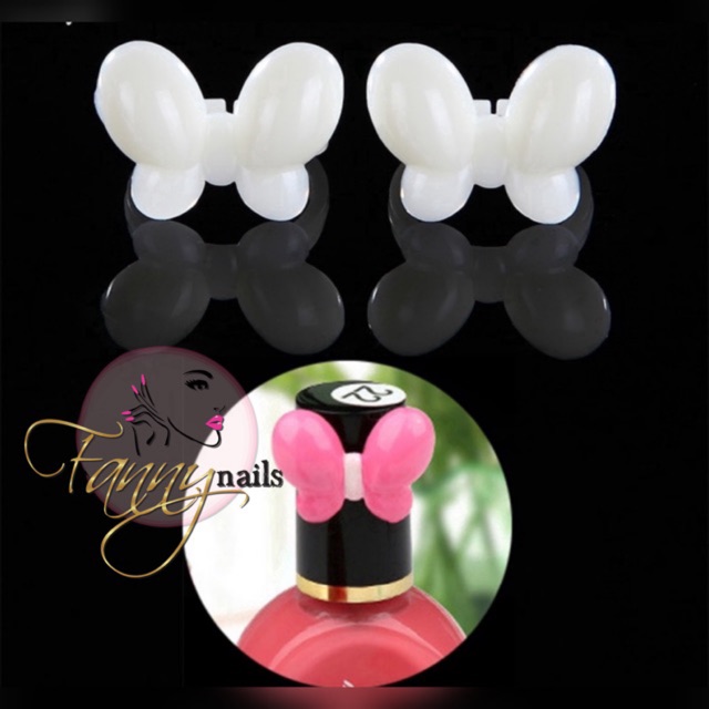 Jual (50pcs) nail display ring butterfly color gel cincin botol kutek ...