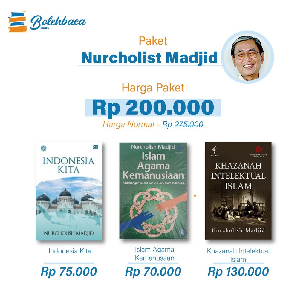 Jual Paket Nurcholish Madjid - Indonesia Kita, Khazanah Intelektual ...