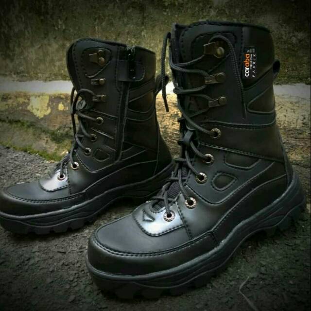 Jual Sepatu safety pdl hitam sepatu security sepatu pol pp | Shopee ...