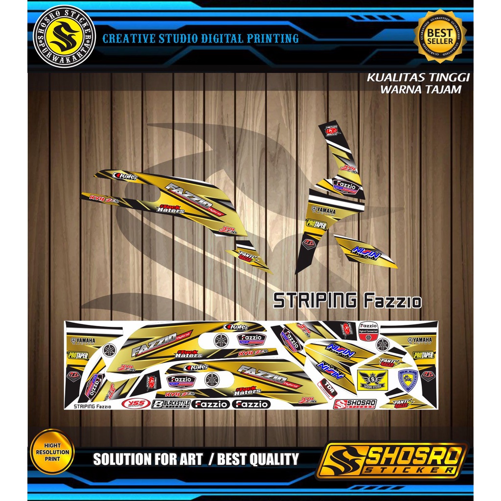 Jual STIKER RACING STIKER BUAT MOTOR FAZZIO NEW FI VARIASI / STRIPING MOTOR YAMAHA FAZZIO MOTIF ...