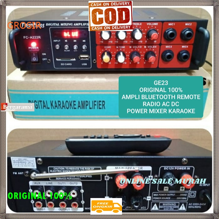Jual G23 ORi POWER AMPLI BLUETOOTH AMPLIFIER BLUETOOTH DIGITAL KARAOKE ...