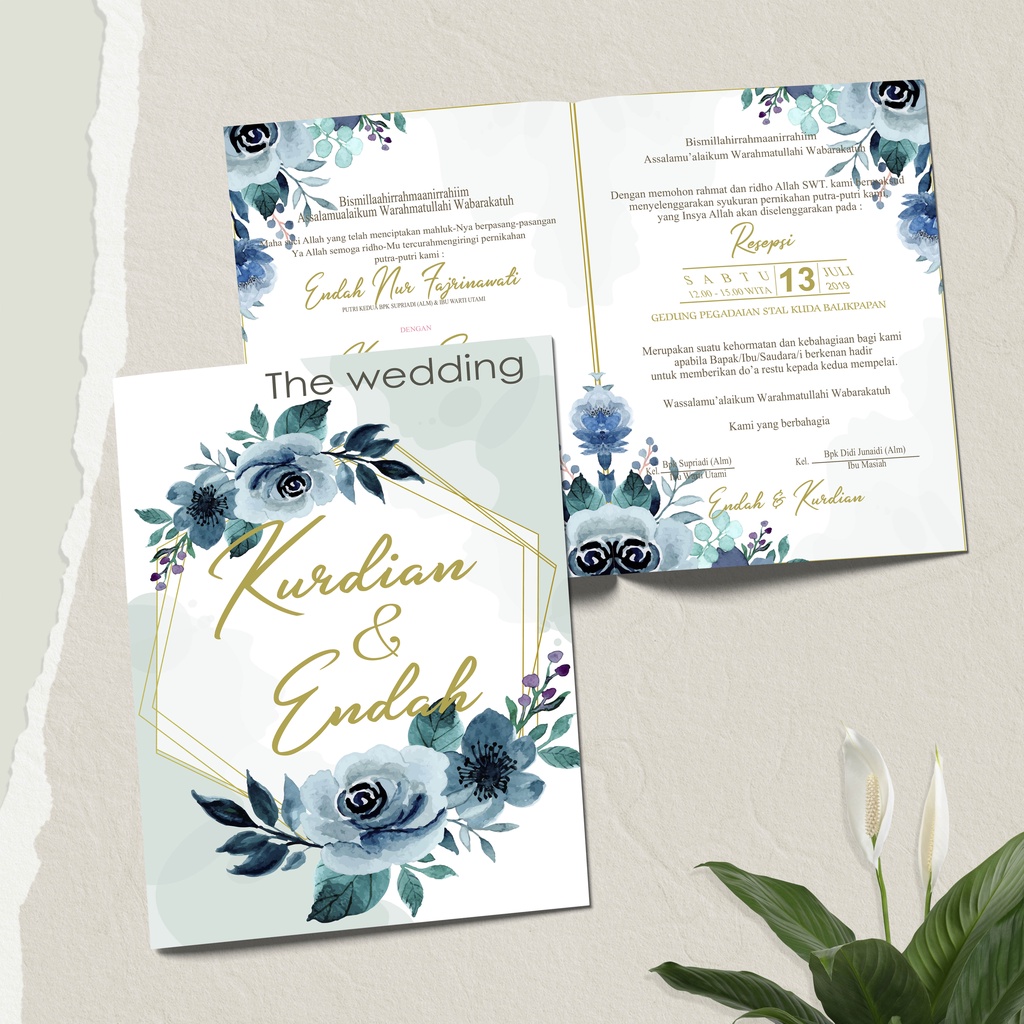 Jual Undangan Pernikahan Aesthetic Vintage Desain Kekinian Proses 1 ...