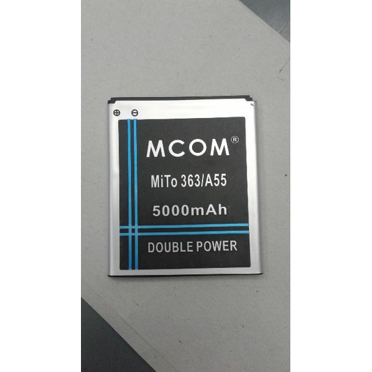Jual baterai battery mito 363 / a55 Dobel power mcom 5000mah | Shopee ...