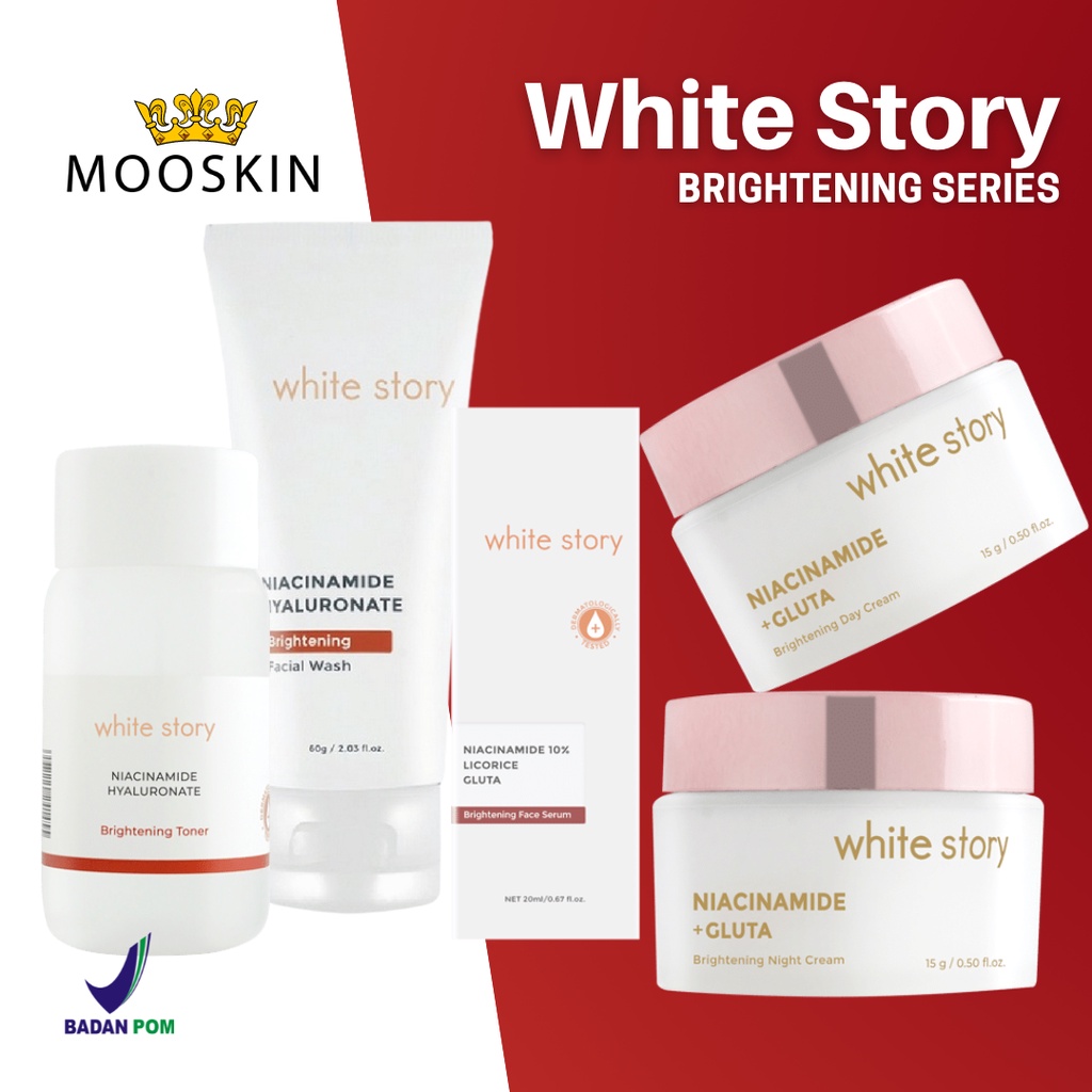 Jual White Story Serum Day Night Cream Facial Wash Underarm Brightening ...