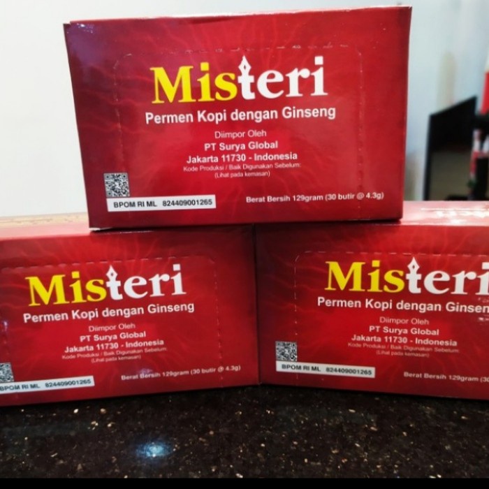 Jual Candy Misteri Original Permen Kopi Ginseng Isi 30 Pcs | Shopee ...