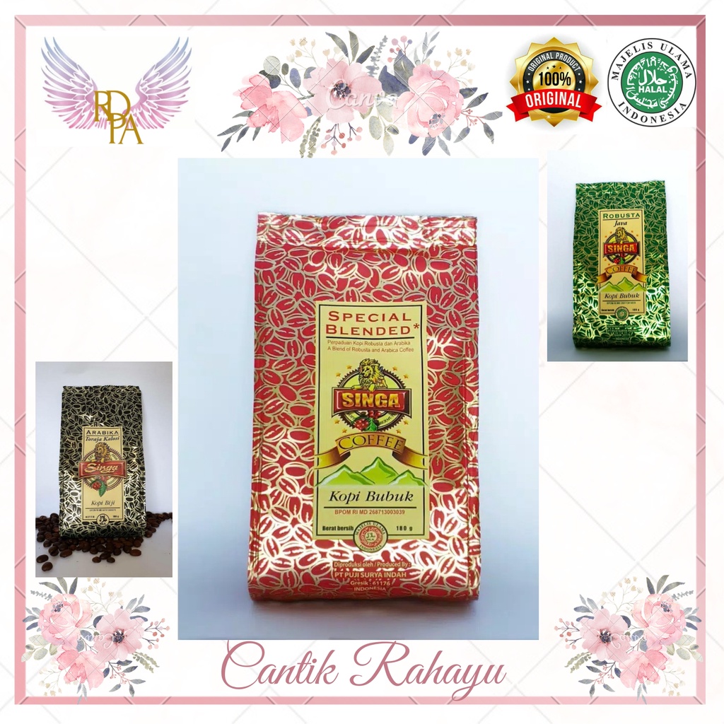 Jual Kopi Singa Special Blended 180 gram. Kopi Singa Merah Bubuk ...