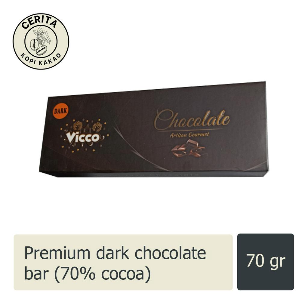Jual Vicco - Dark (70% cocoa) and extra dark (80% cocoa) chocolate bar cokelat 25 gr / 40 gr ...