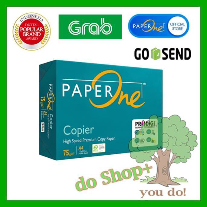 Jual KERTAS HVS A4 75 GR GSM PAPER ONE GRAB GOJEK PROMO MARET - BMO 75 GRAM | Shopee Indonesia