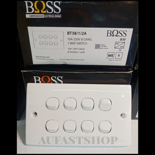 Jual PERTUKANGAN PERLENGKAPAN LISTRIK SAKLAR 8 GANG/BOSS/GRID SWITCH ...