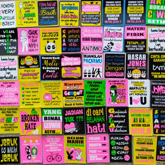 Jual STIKER KATA LUCU | Shopee Indonesia