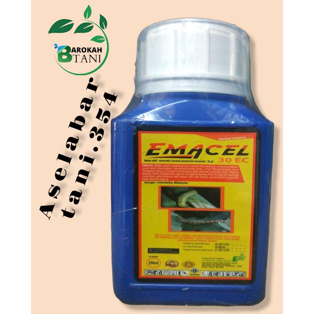 Jual Insektisida EMACEL 30 EC Isi 250ml Bahan Aktif emamektin benzoat ...