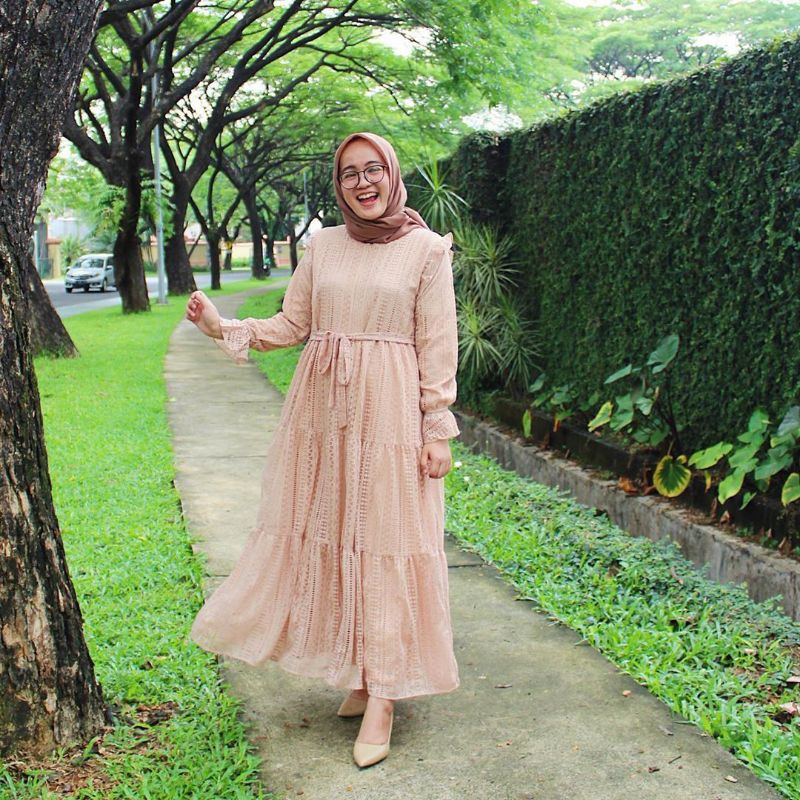 Jual MAXI DRESS BROKAT BUSUI BUMIL FRIENDLY | Shopee Indonesia