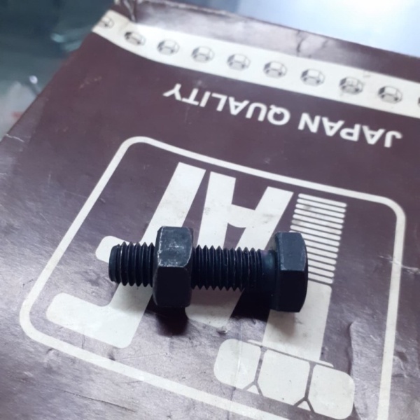 Jual Stock Terbatas Baut mur baja 8.8 m10 x 55 baut baja 10 x 55 bm ...