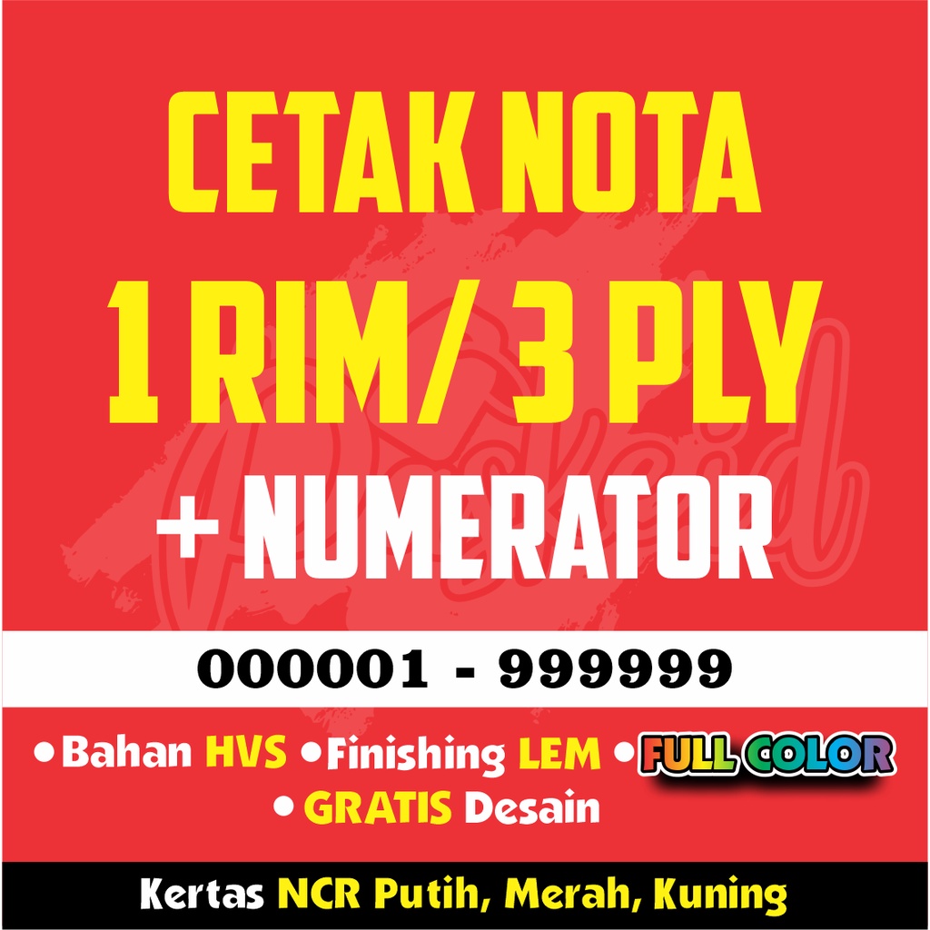 Jual 1 RIM / 3 PLY CETAK NOTA/ Kwitansi/ Surat Jalan/ Bon/ Invoice ...