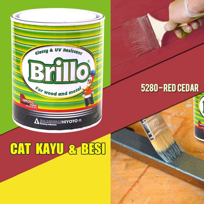 Jual Cat Kayu dan Besi BRILLO Warna RED CEDAR | Shopee Indonesia