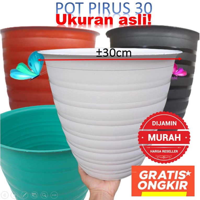 Jual Pot Bunga Pirus 30 Putih Hitam Hijau Coklat Pot Tawon Pirus Tirus ...