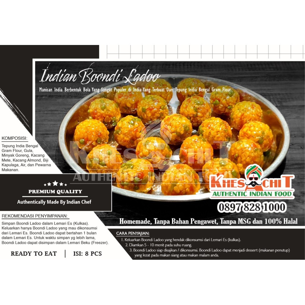 Jual Manisan Ladoo India / Indian Sweet Boondi Ladoo / Laddu (Isi 8 pcs ...