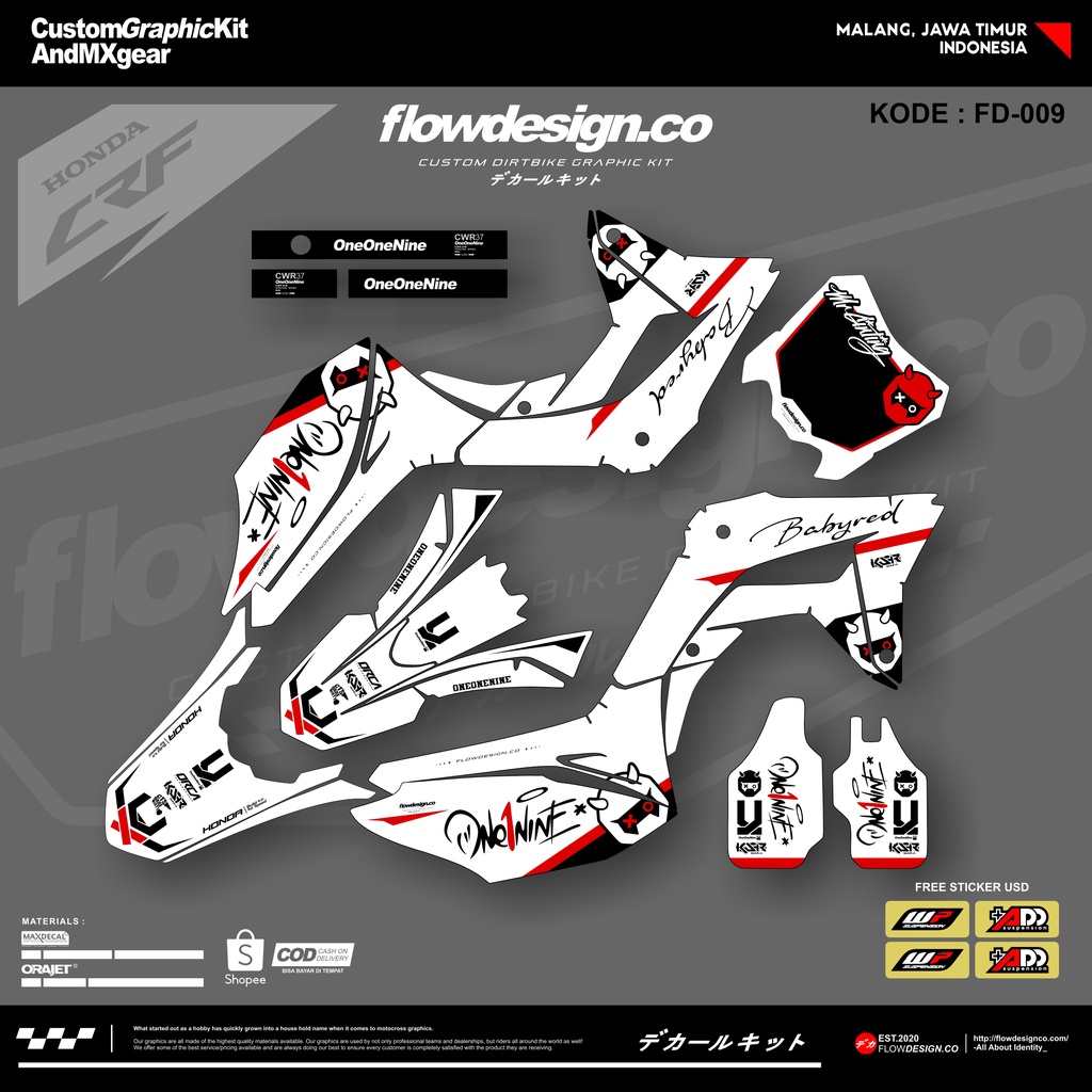 Jual Decal crf 150L | decal crf supermoto | decal full body | decal ...