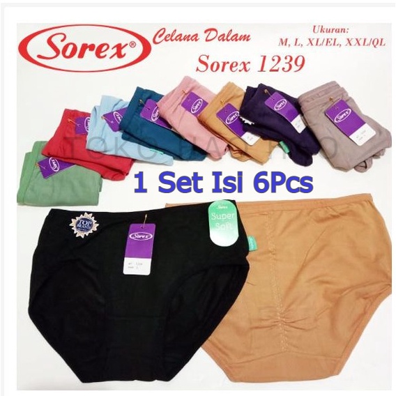 Jual ISI 6Pcs Celana Dalam CD Sorex 1239 Super Soft M-XXL | Shopee Indonesia