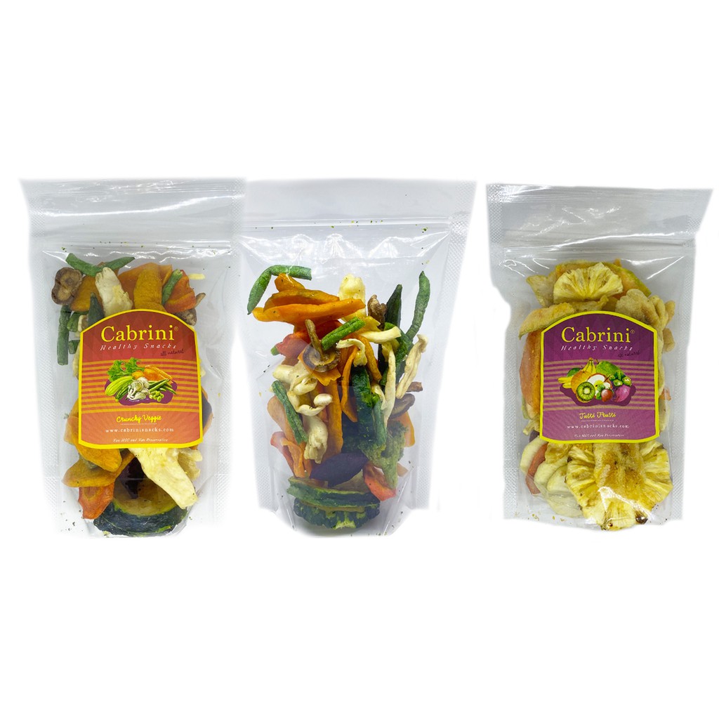 Jual PAKET HEMAT 3 Cabrini Snacks Crunchy Veggie Tutti Frutti 80gr ...