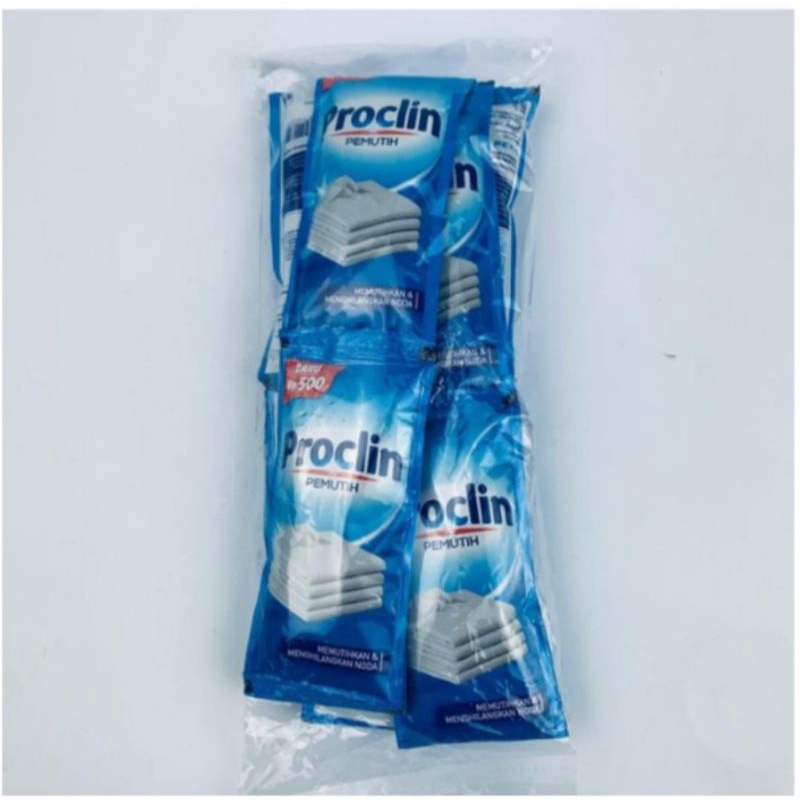 Jual 1 rcg proclin pemutih pakaian biru 12s (BELI 5 GROSIR) | Shopee ...