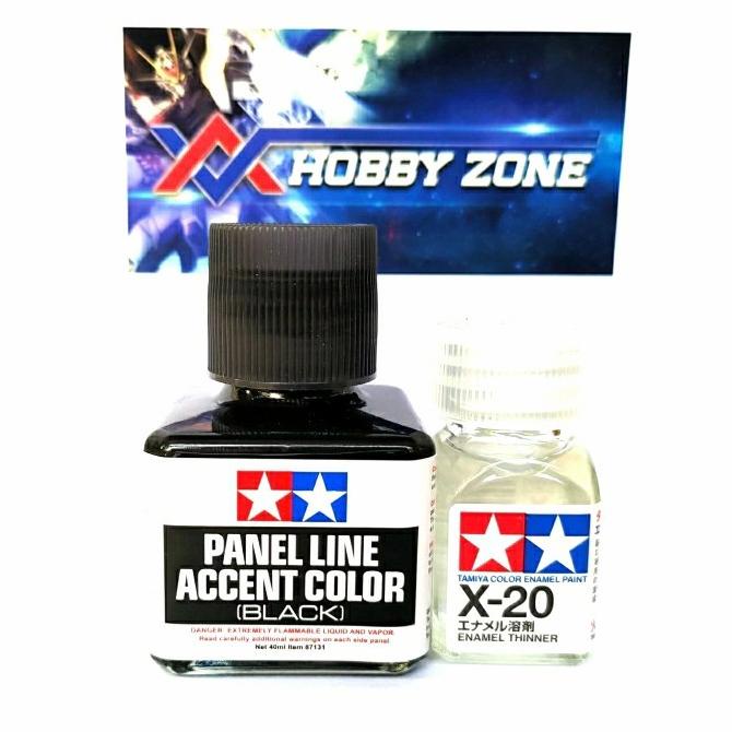 Jual PAKET TAMIYA PANEL LINE ACCENT COLOR BLACK DAN THINNER ENAMEL 10ML ...