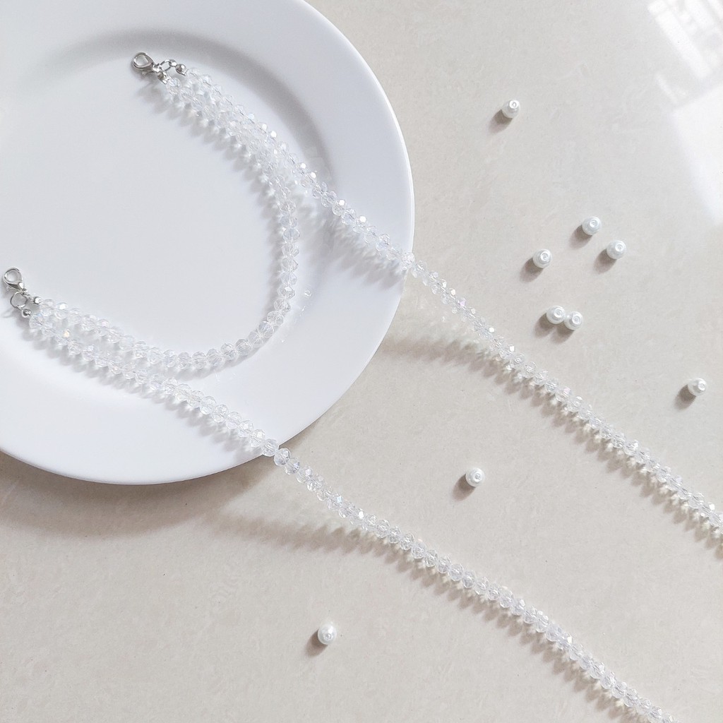 Jual [Lalaluna] 2in1 CRYSTAL BEADS CONNECTOR + STRAP MASK (crystal ...